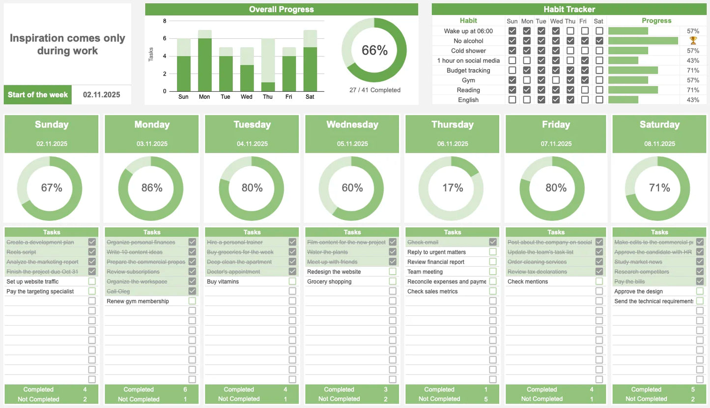 Weekly Planner – Sheet Labs
