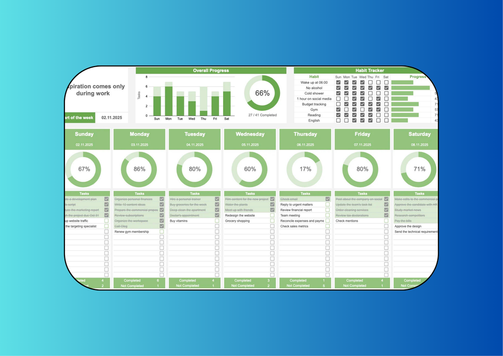 Weekly Planner – Sheet Labs